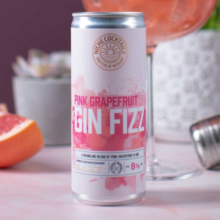Buy Niche Cocktails Pink Grapefruit Gin Fizz Cans 24x250ml - Order ...