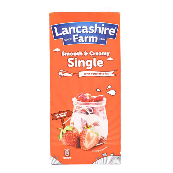 Buy Lancashire Farm UHT Single Cream 1x1L - Order Online From JJ ...